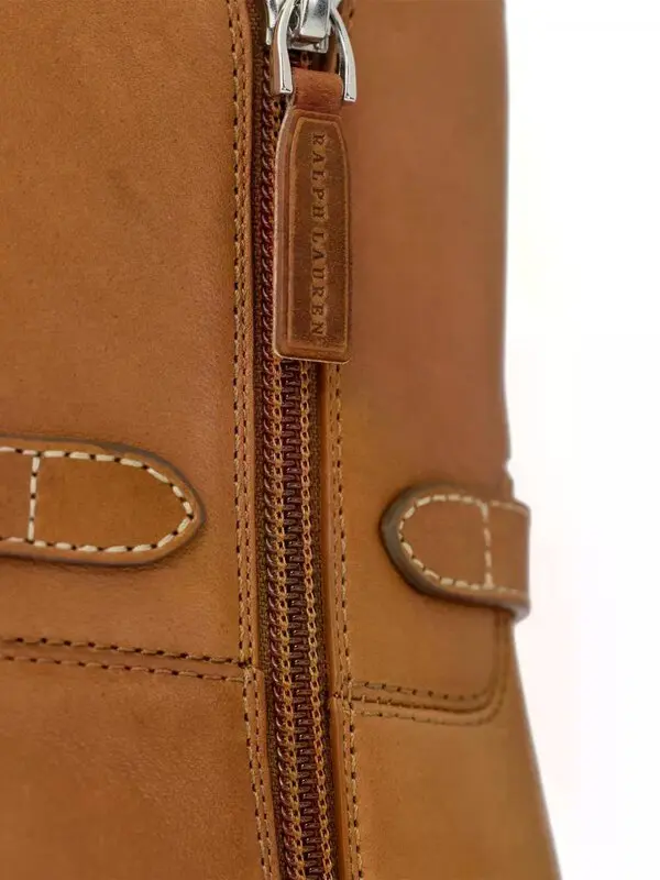 Ralph Lauren 90mm Donnely Buckle-detail Ankle Boots - Brown