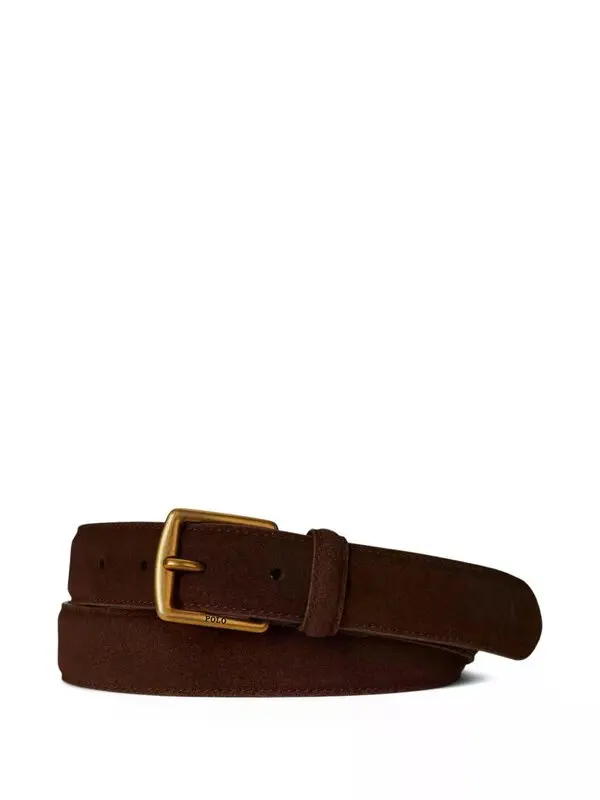 Polo Ralph Lauren Suede Buckle Belt - Brown