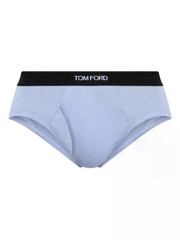 TOM FORD Logo-band Briefs - Blue