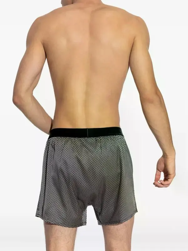 TOM FORD Polka-dot Logo-waist Boxers - Black
