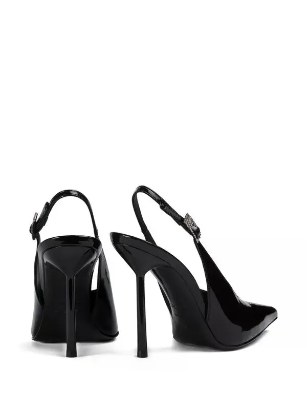 LE SILLA 100mm Clivage Slingback Pumps With Crystal Embellishments - Black