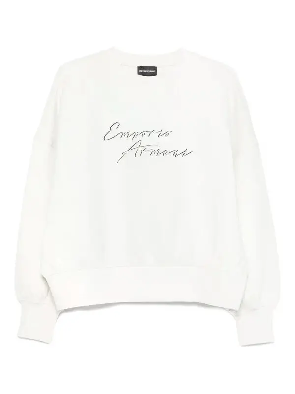 Emporio Armani Logo-detail Sweatshirt - White