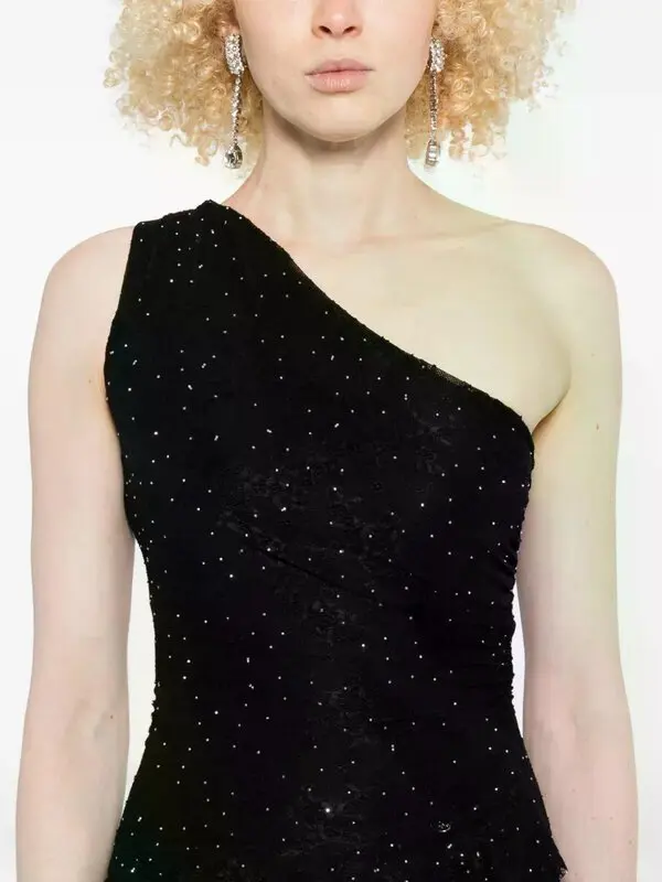 Nissa Embellished Ruffled Asymmetric Evening Dress In Black - 34% Off |  Editorialist