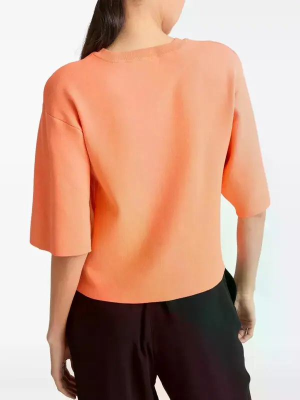 YVES SALOMON Knitted Cropped T-shirt