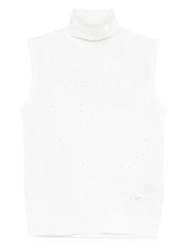 Emporio Armani Turtleneck Tank Top - White