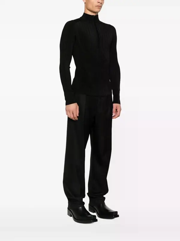 MUGLER Ribbed High-neck Jumper