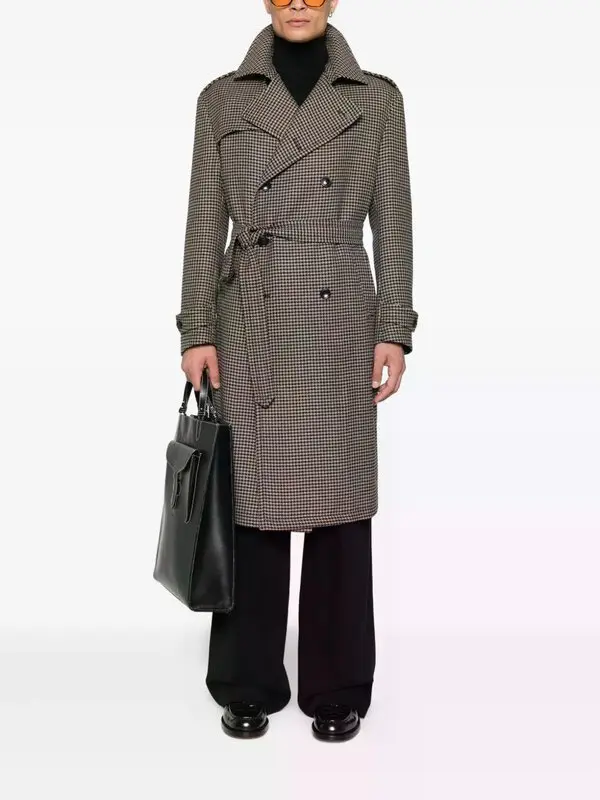 Tagliatore Houndstooth Double-breasted Coat