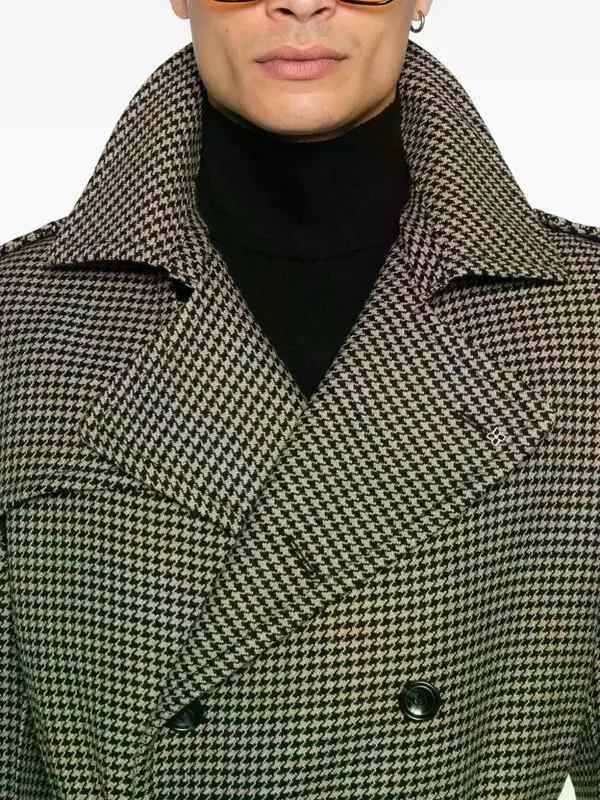 Tagliatore Houndstooth Double-breasted Coat