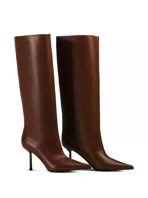 LE SILLA 80mm Bella Pointed-toe Knee-high Boots - Brown