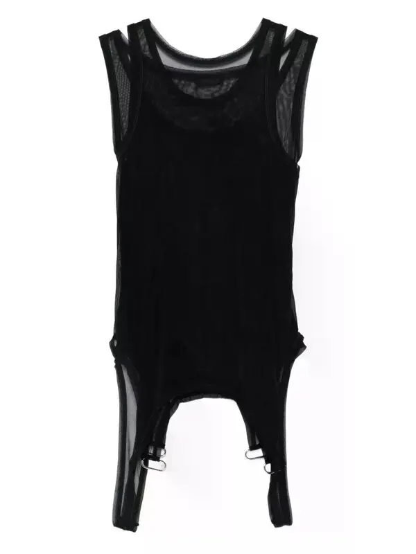 MUGLER Layered Mesh Tank Top