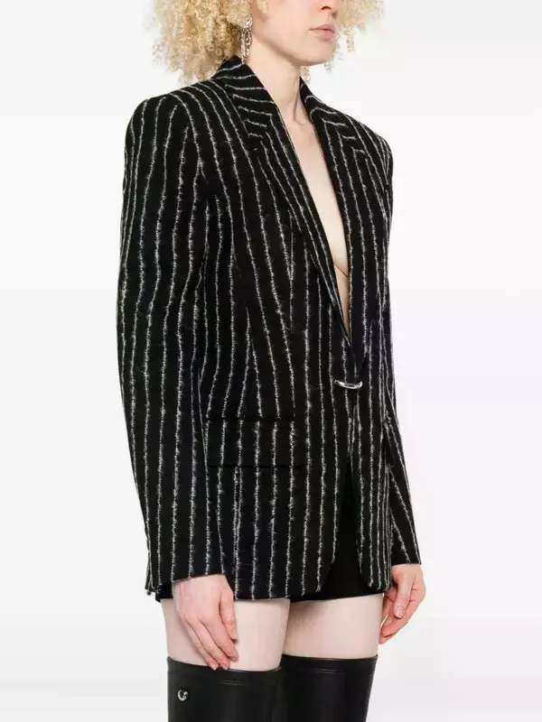 MUGLER Pinstripe Wool Jacket