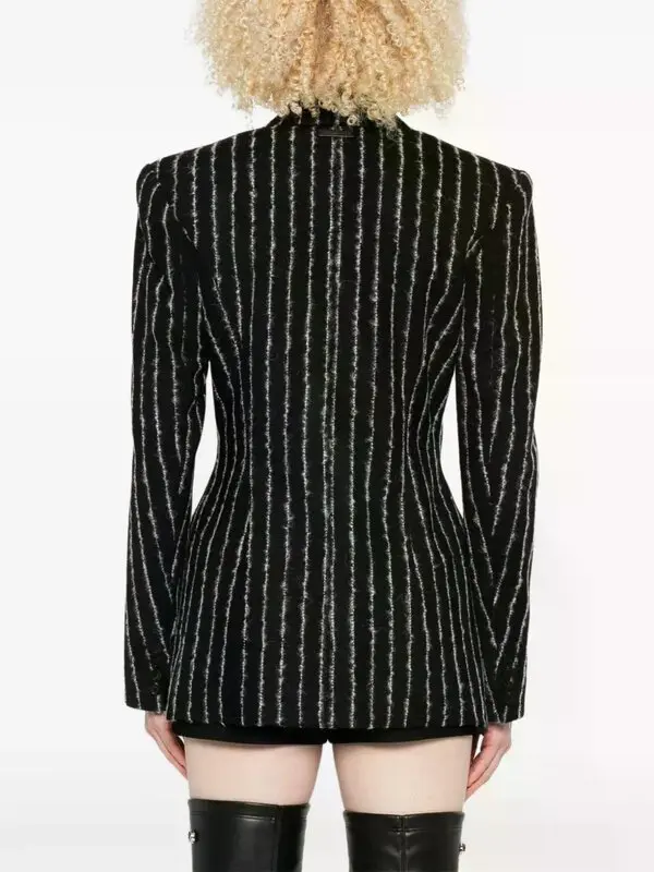 MUGLER Pinstripe Wool Jacket