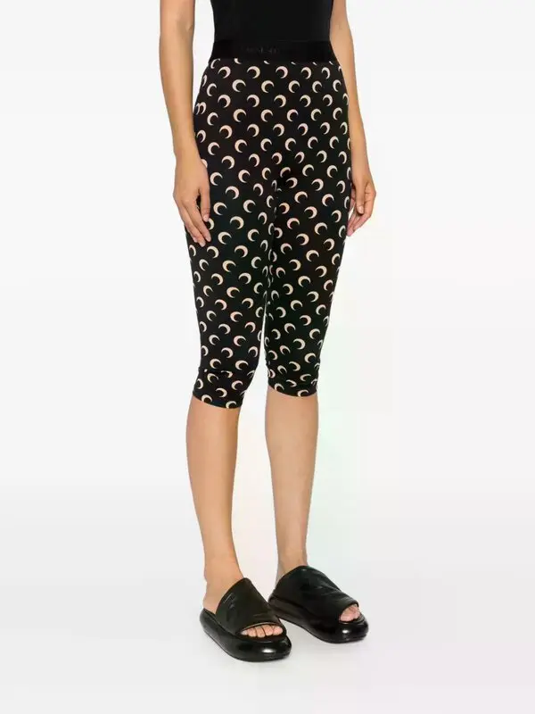 MARINE SERRE Moon-print Shorts - Black