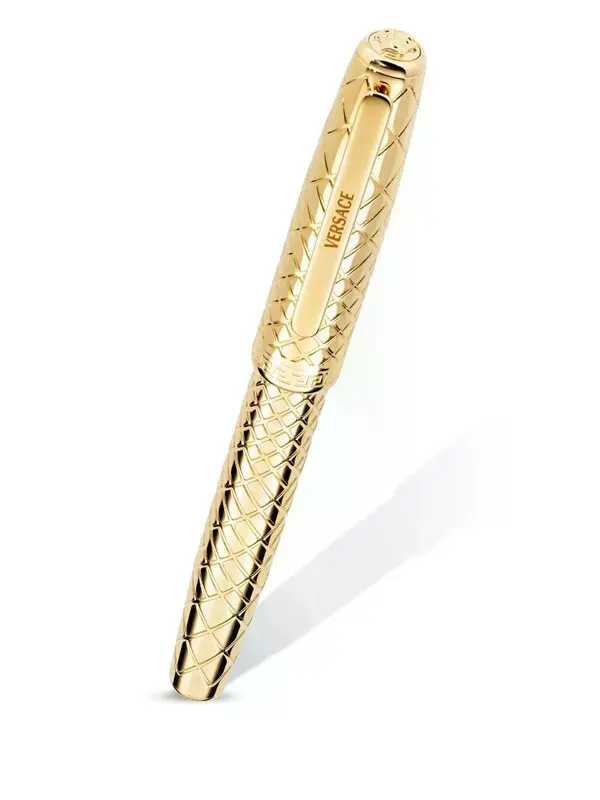 Versace Plated Roller Pen - Gold