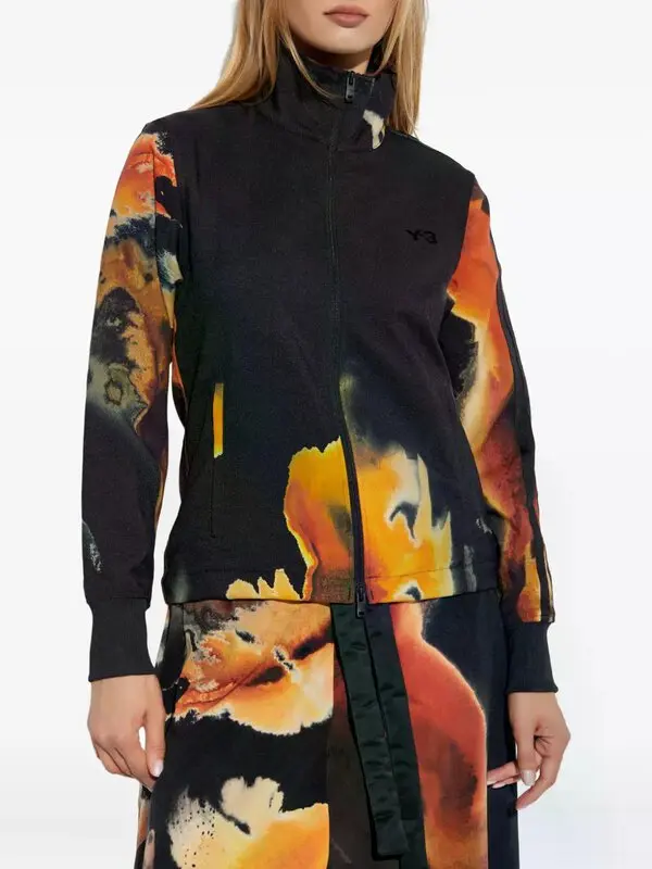 Y3 Abstract-print Zip-up Jacket