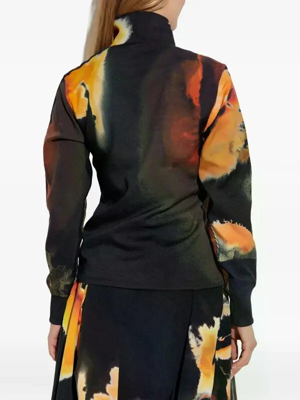Y3 Abstract-print Zip-up Jacket