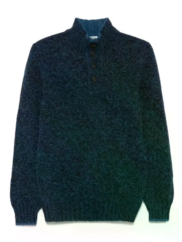 VENGERA Mock Neck Button Cardigan
