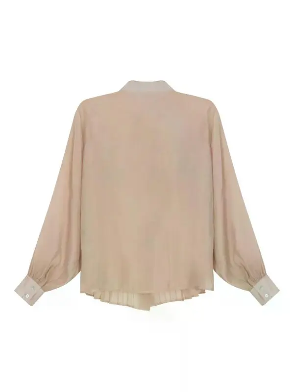 Isolda São Luis Pleated Bow Shirt