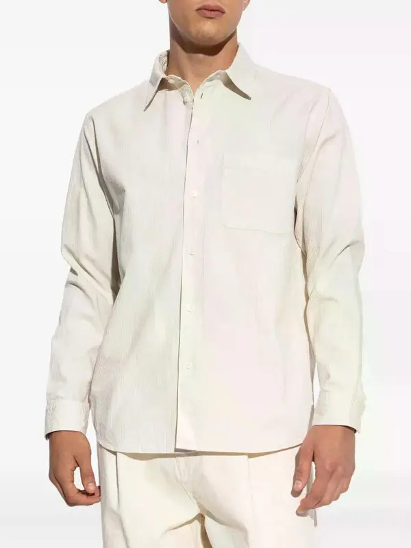 SAMSOE SAMSOE Textured Chest-pocket Shirt