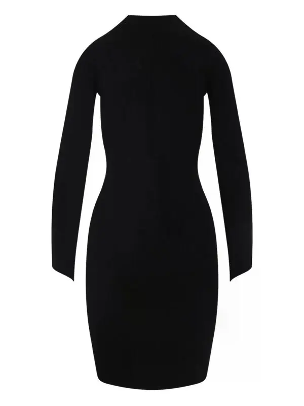 COURREGES Ribbed High-neck Dress