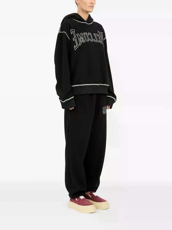 MAISON MARGIELA Logo-embroidered Hoodie