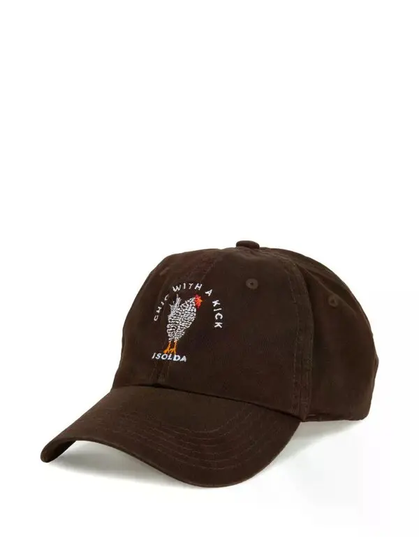 Isolda Embroidered Baseball Cap - Brown