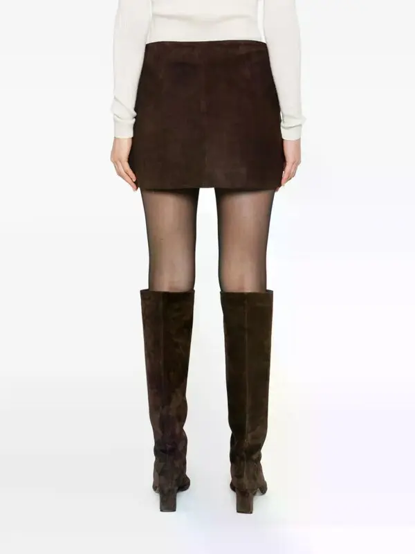 P.a.r.o.s.h Beaded Suede Mini Skirt