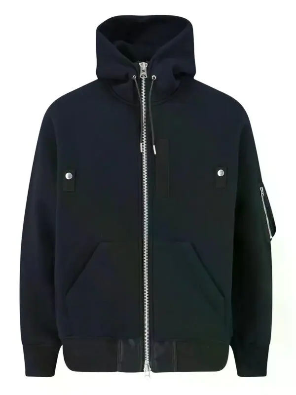 Sacai Hooded Zip-up Sweatshirt