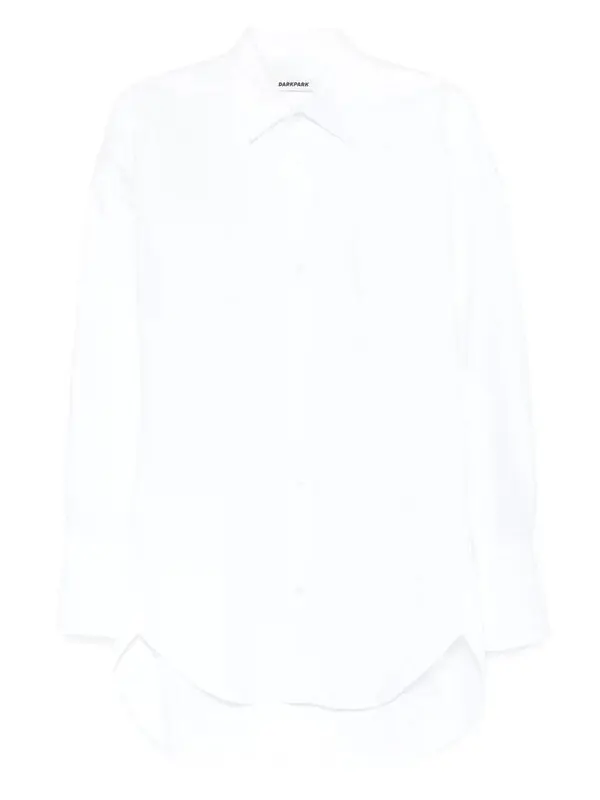 DARKPARK Long-sleeve Curved-hem Shirt - White