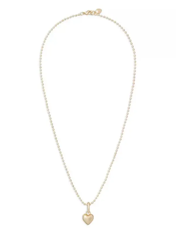 ROXANNE ASSOULIN Heart Pendant Ball Chain Necklace - Gold
