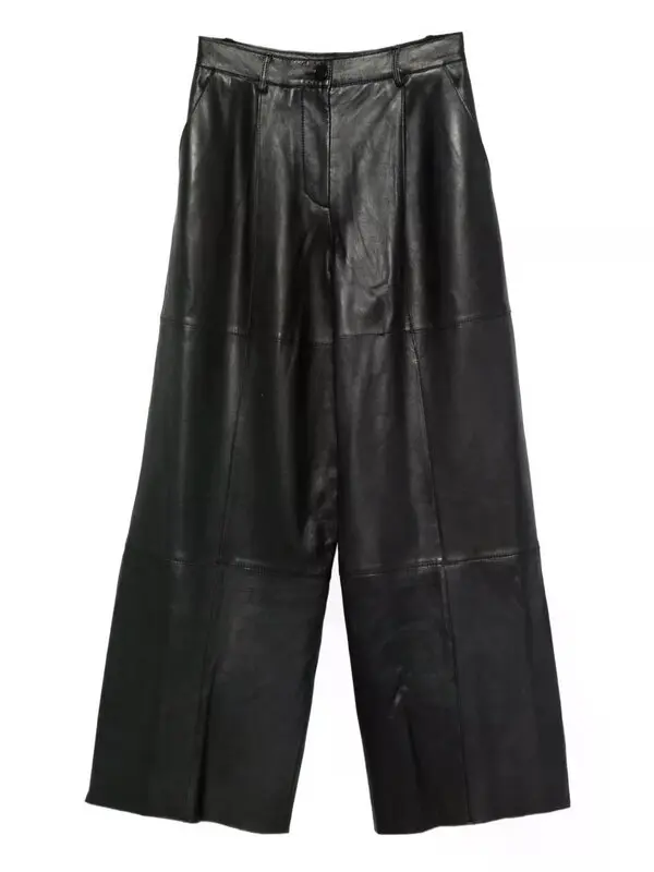 P.a.r.o.s.h Leather Wide Leg Trousers