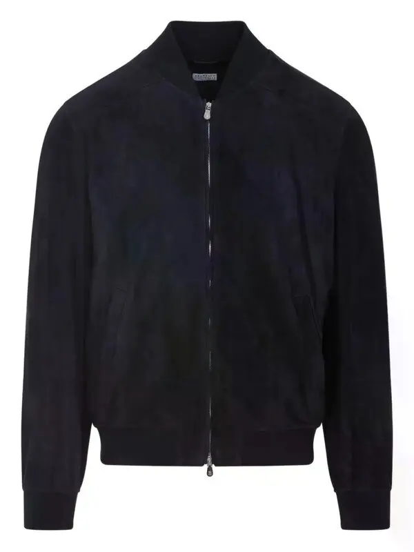 Brunello Cucinelli Suede Bomber Jacket