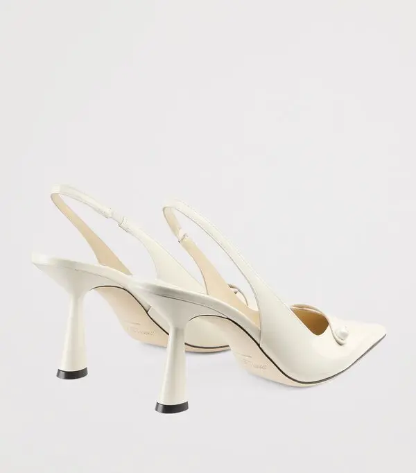 JIMMY CHOO Amita 85 Leather Slingback Pumps