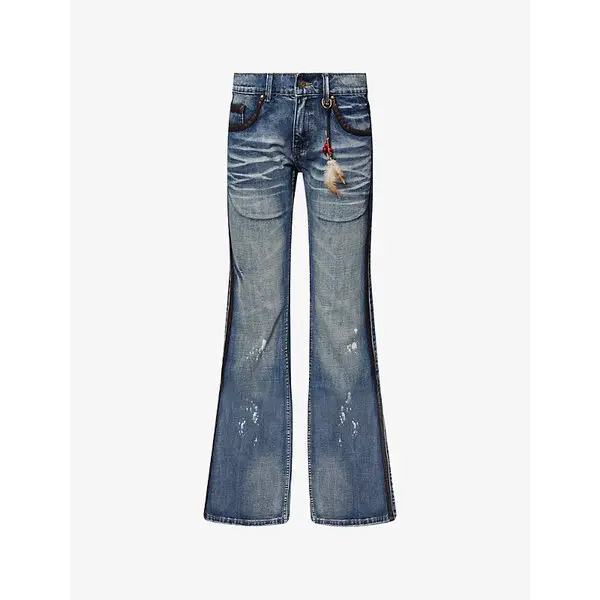 JADED LONDON Feather Drift Flared Denim Jeans