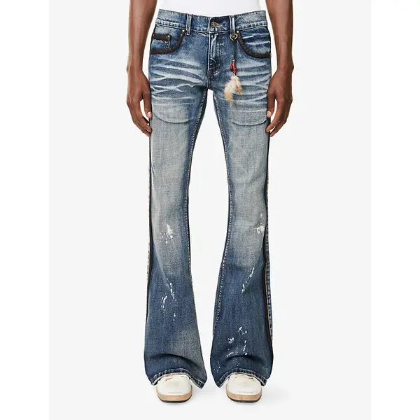 JADED LONDON Feather Drift Flared Denim Jeans