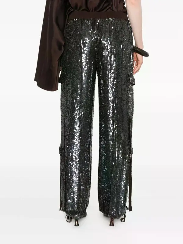 P.a.r.o.s.h Sequin-embellished Pocket Trousers - Brown