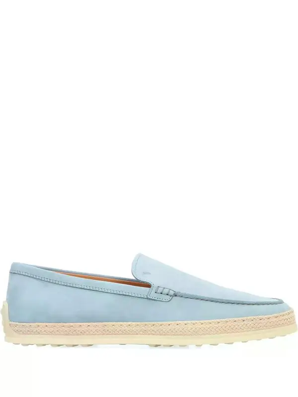 TOD'S Gomma Suede Sole Leather Loafers