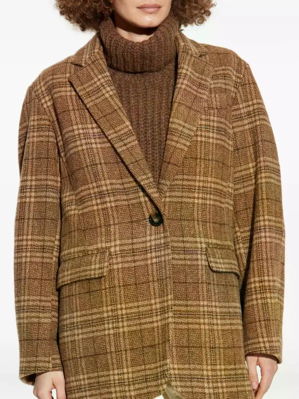 MARANT ETOILE Limiza Checkered Wool Coat