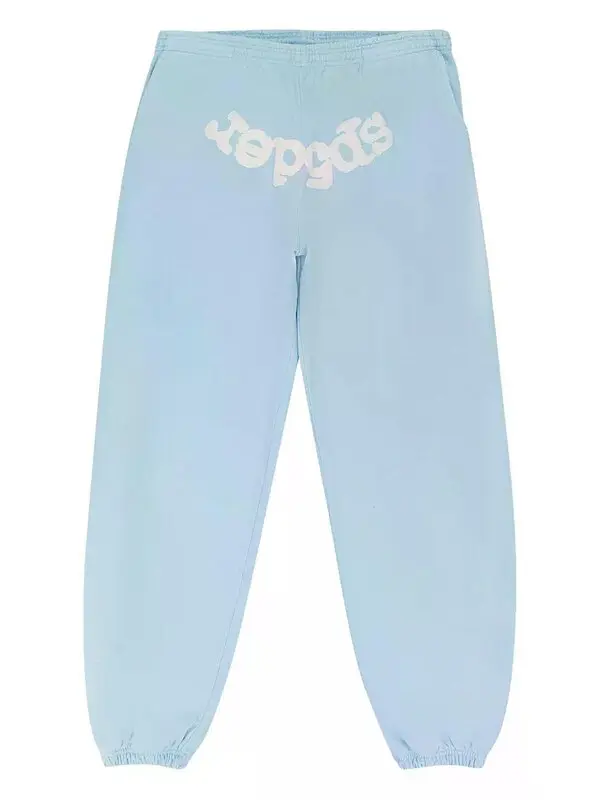 SP5DER Logo-embroidered Track Pants - Blue