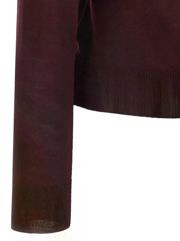 Saint Laurent Plunge-neck Cuffed-sleeve Sweater