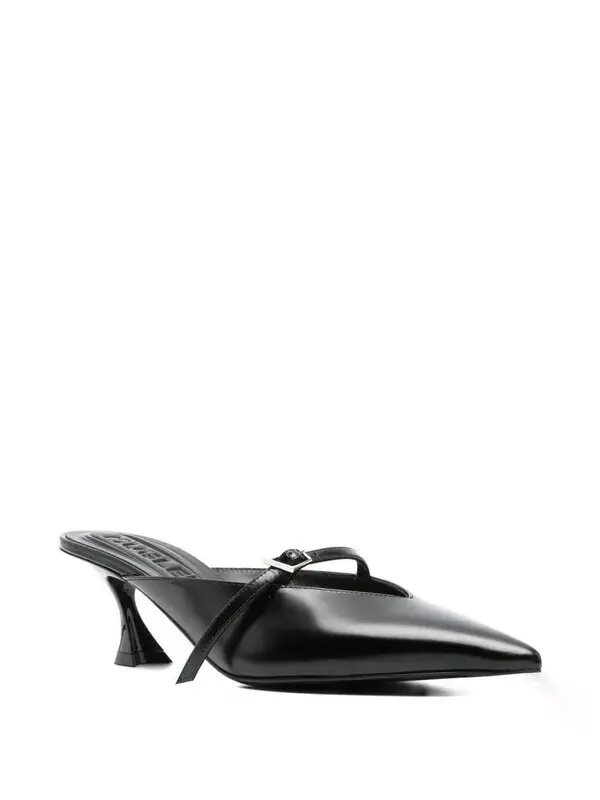 MUGLER 70mm Pointed-toe Ribbon Mules