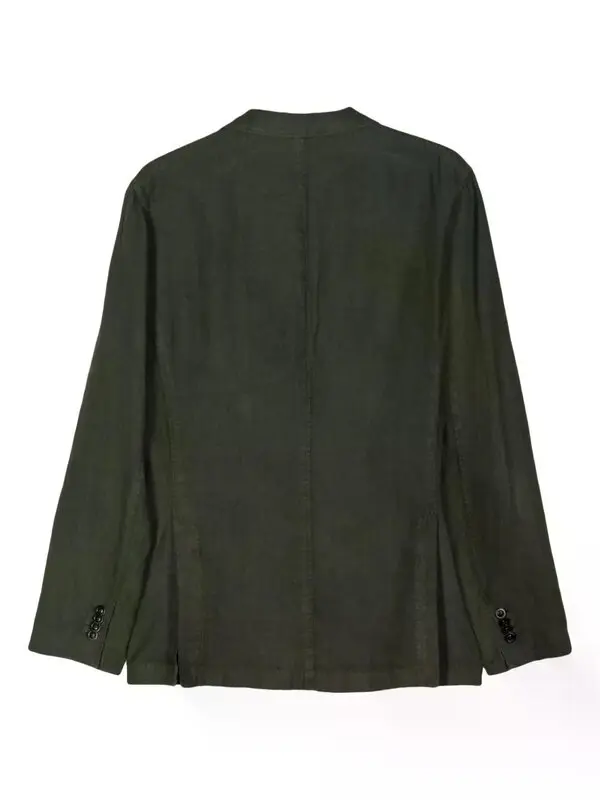 Boglioli Linen Single-breasted Blazer - Green