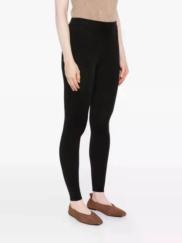 P.a.r.o.s.h Ribbed Wool Leggings - Brown