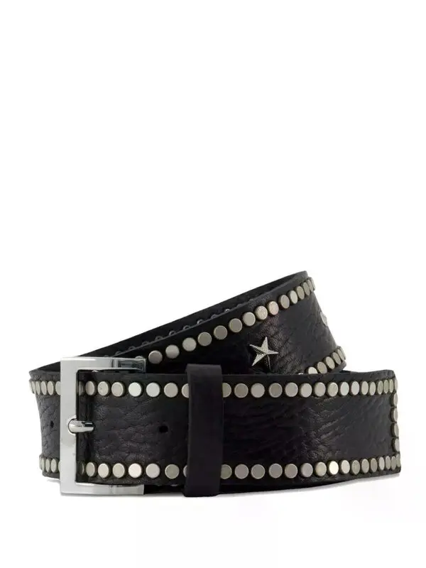 Zadig&Voltaire Star-studded Leather Belt - Black