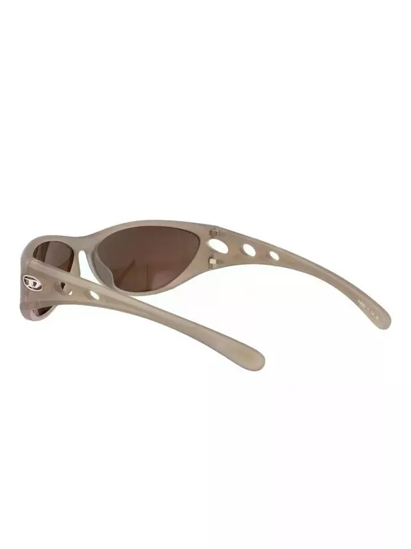 DIESEL® Perforated-arms Oval-lens Sunglasses