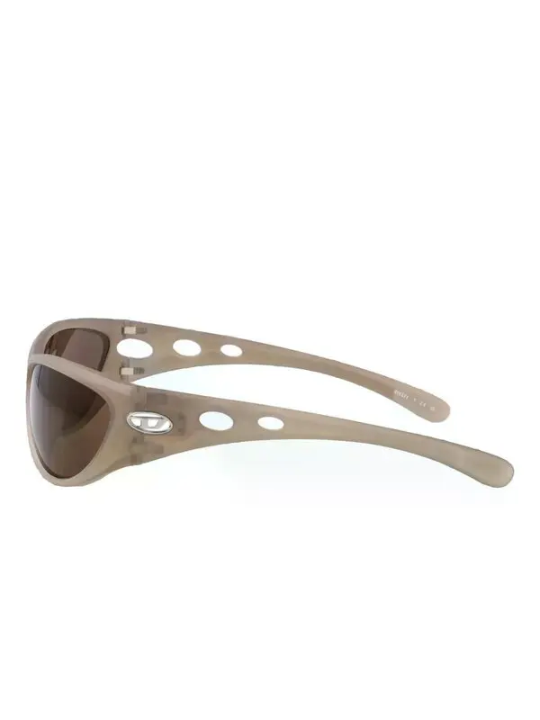 DIESEL® Perforated-arms Oval-lens Sunglasses