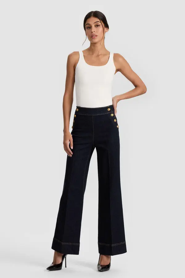 Alice + Olivia Narin Wide Leg Jean