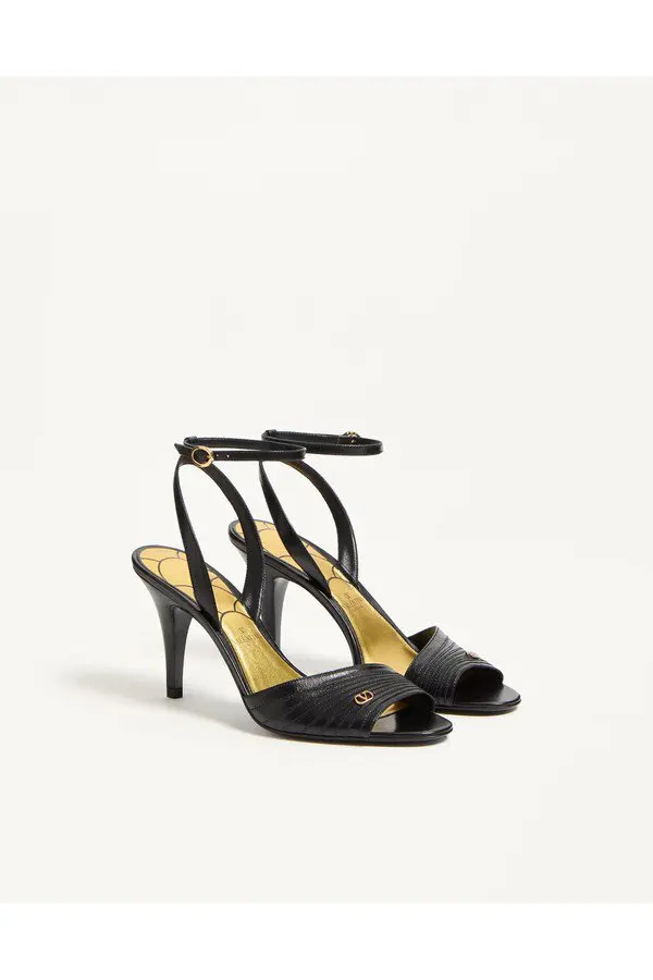Valentino Garavani Ladycrush Kidskin Sandal - Black
