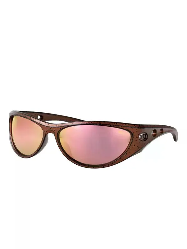 DIESEL® Speckled Geometric-frame Sunglasses