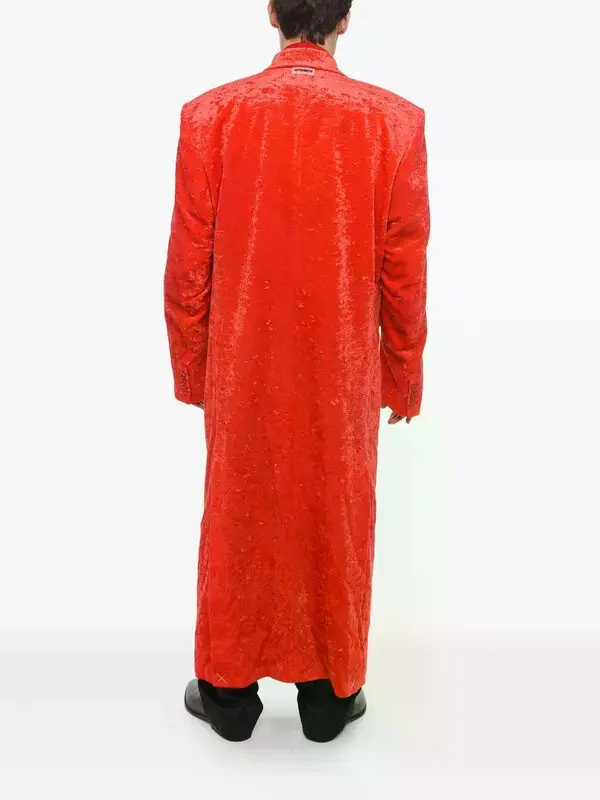 Vetements Velvet Single-breasted Coat